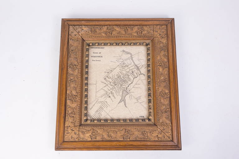 Framed Map Of Woolwich, New Jersey