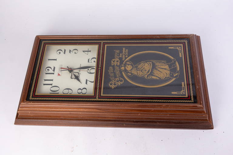 Nabisco Brands "out Of The Cracker Barrel" Wall Mounted Advertising Clock