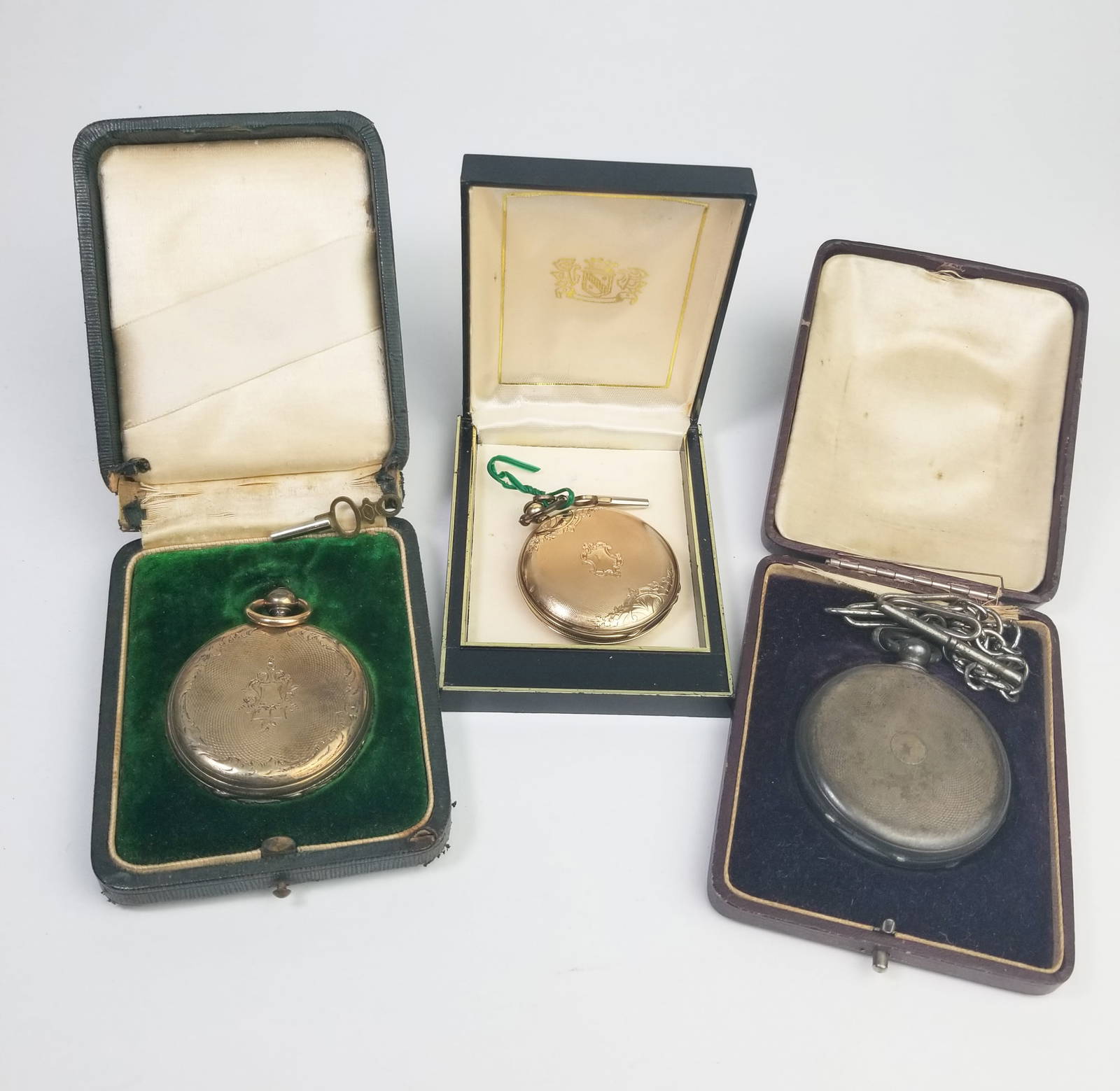 Three Unbranded Pocket Watches Auction