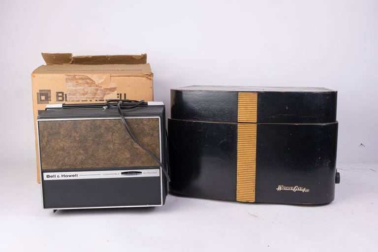 Vintage Turntable And Movie Projector