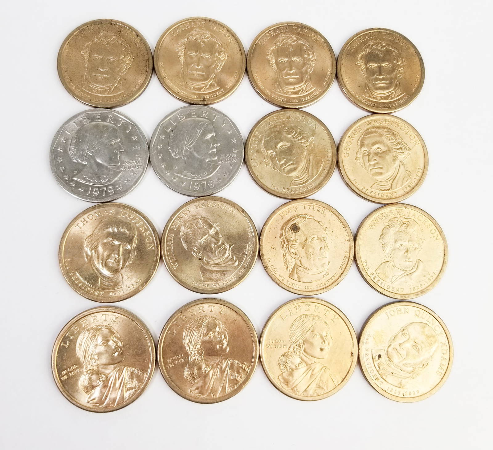 Sixteen U.s. Dollar Coins Auction