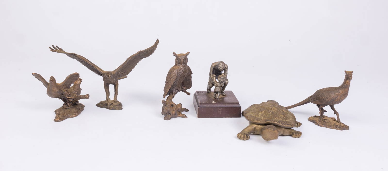 Assorted Miniature Bronze Animal Figurines Featuring Avon Auction