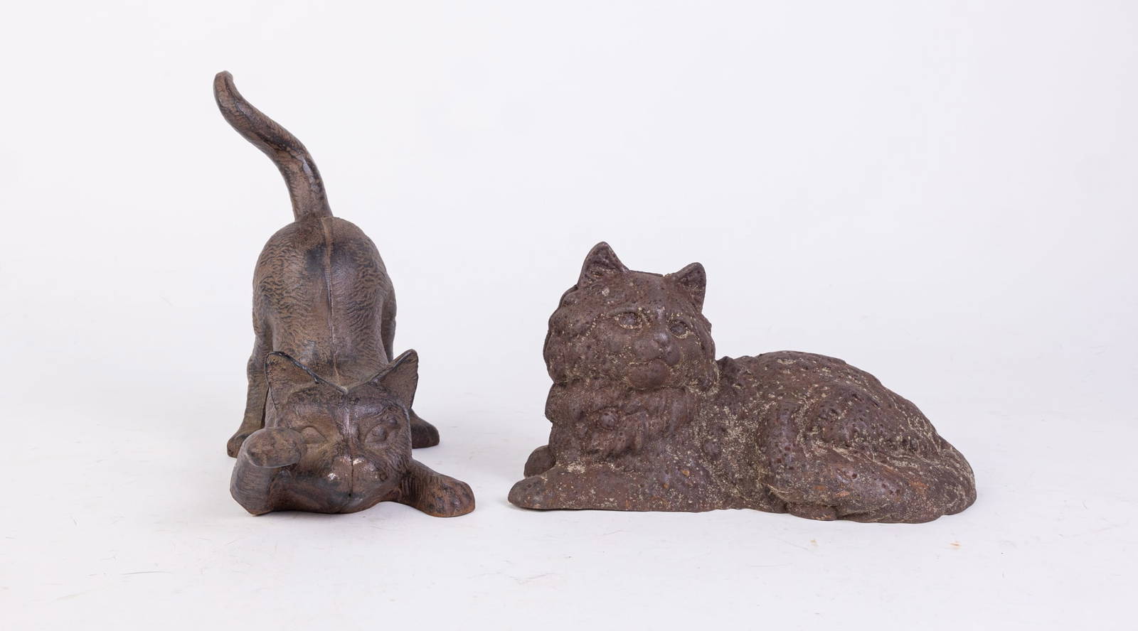 Pair Of Cast Iron Cats Auction