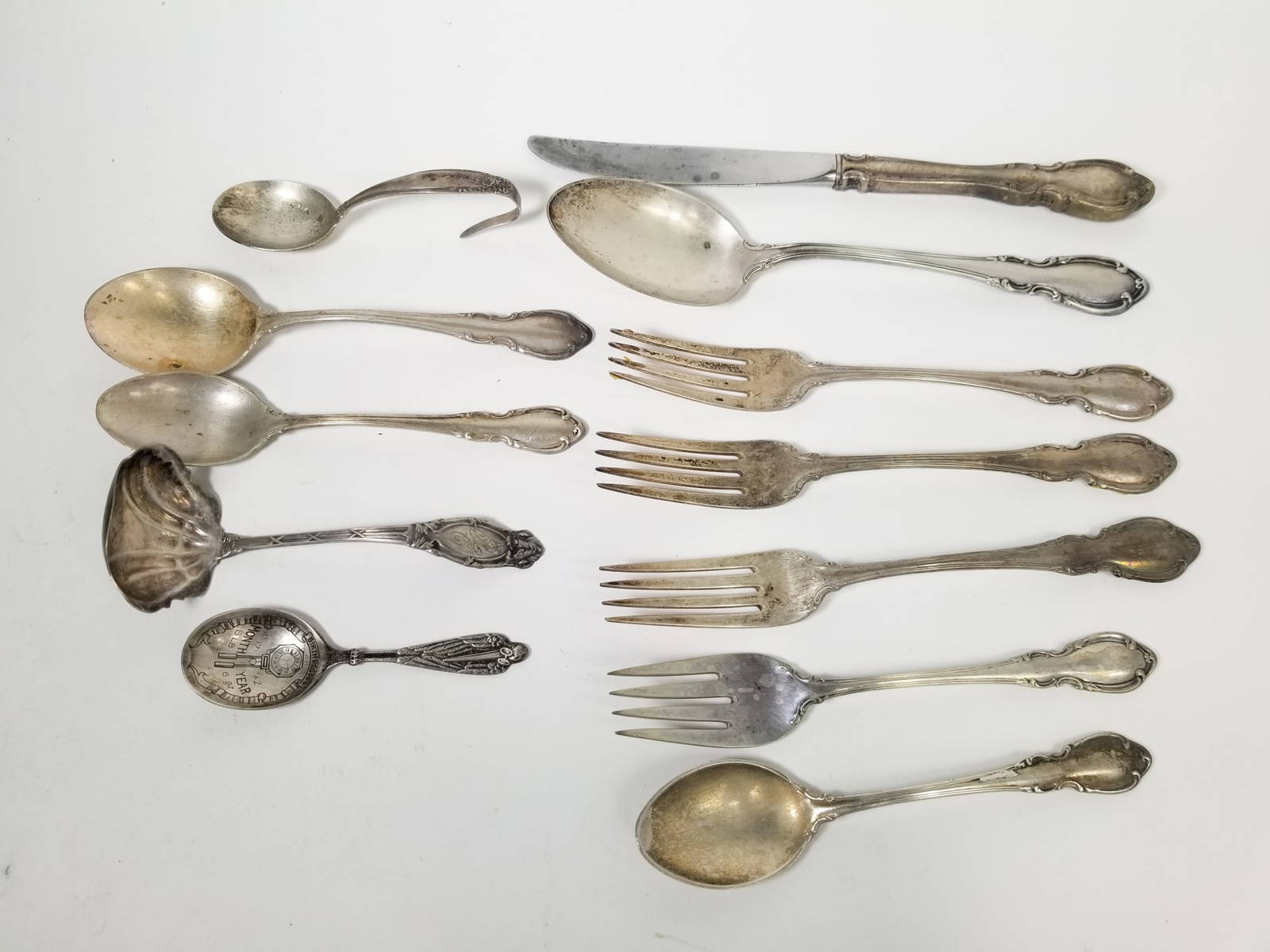 Assorted Sterling Silver Flatware Auction