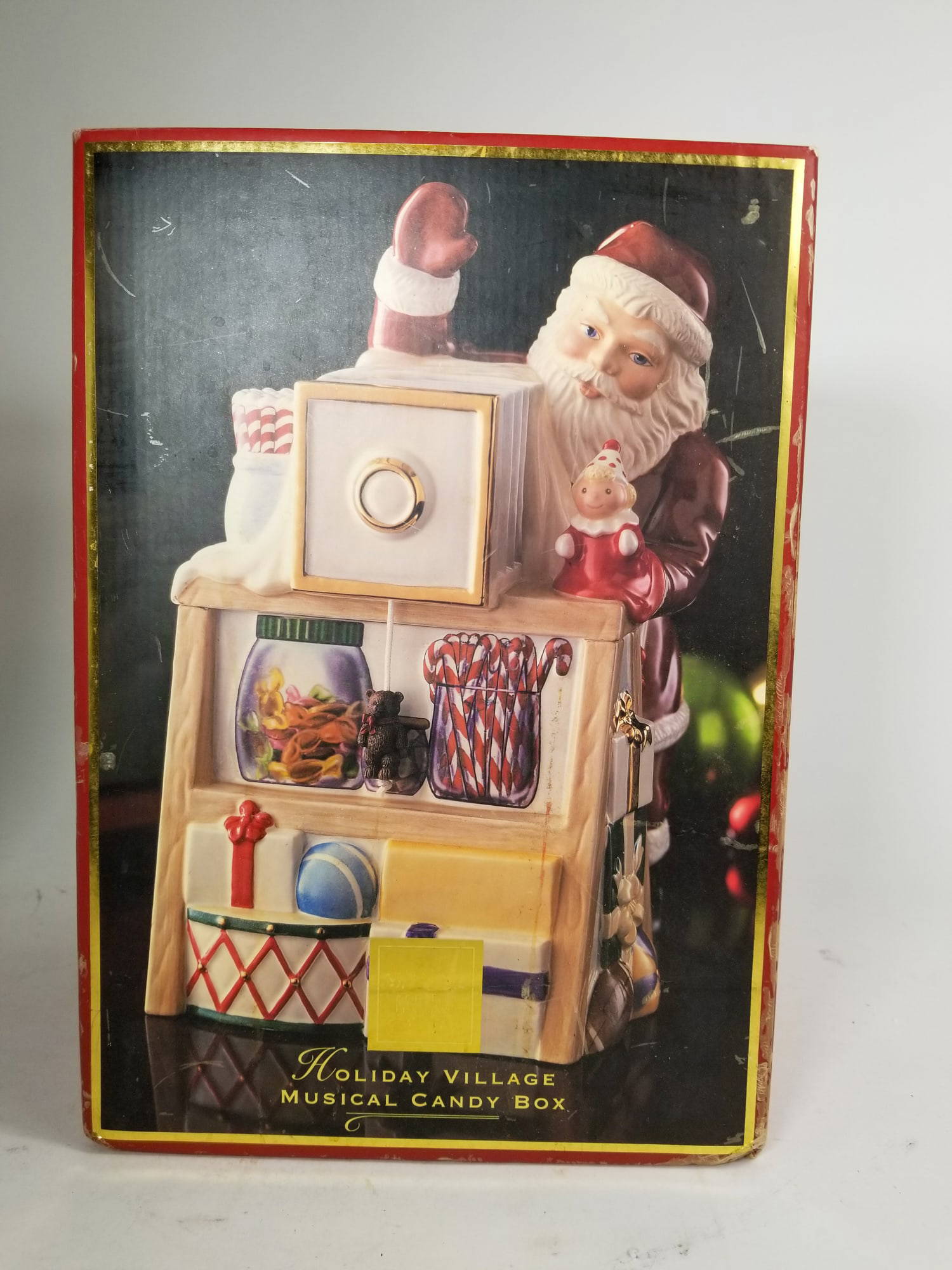 Lenox Holiday Village Musical Box Cookie Jar Auction