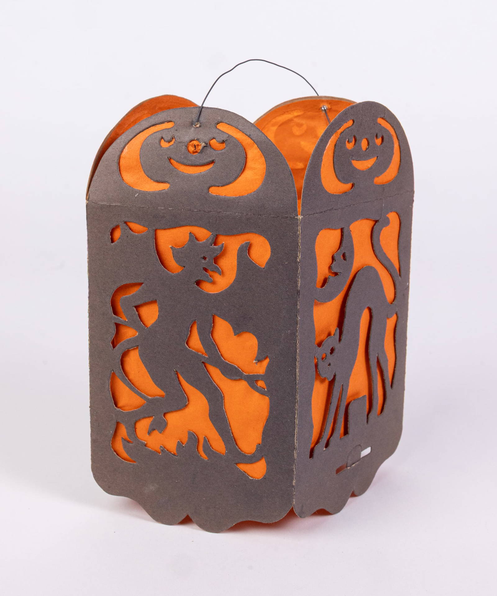 Antique Beistle Halloween Four Sided Cardboard And Paper Lantern Auction
