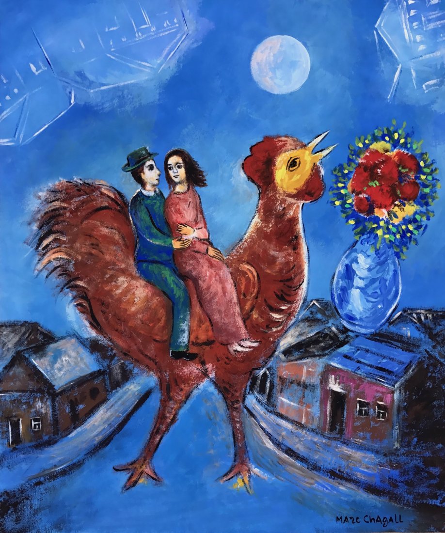 Marc Chagall (Gouache on Paper )