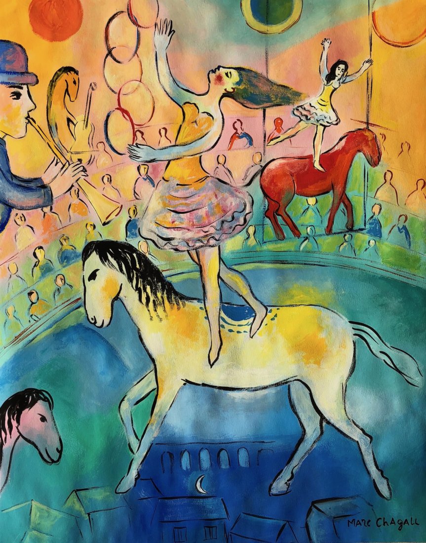 Marc Chagall (gouache On Paper )