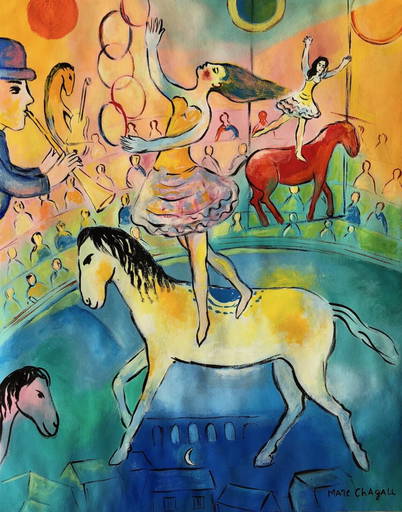 Marc Chagall (gouache On Paper )