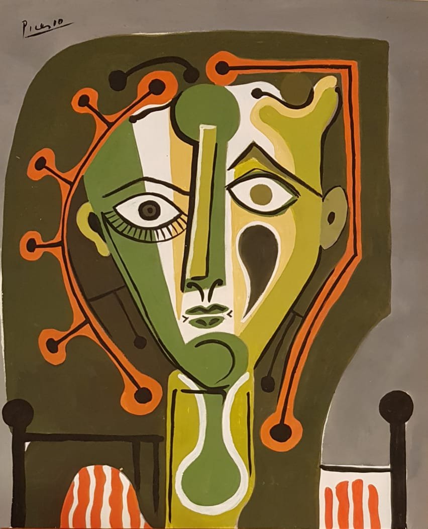 Pablo Picasso (Gouache on Paper)