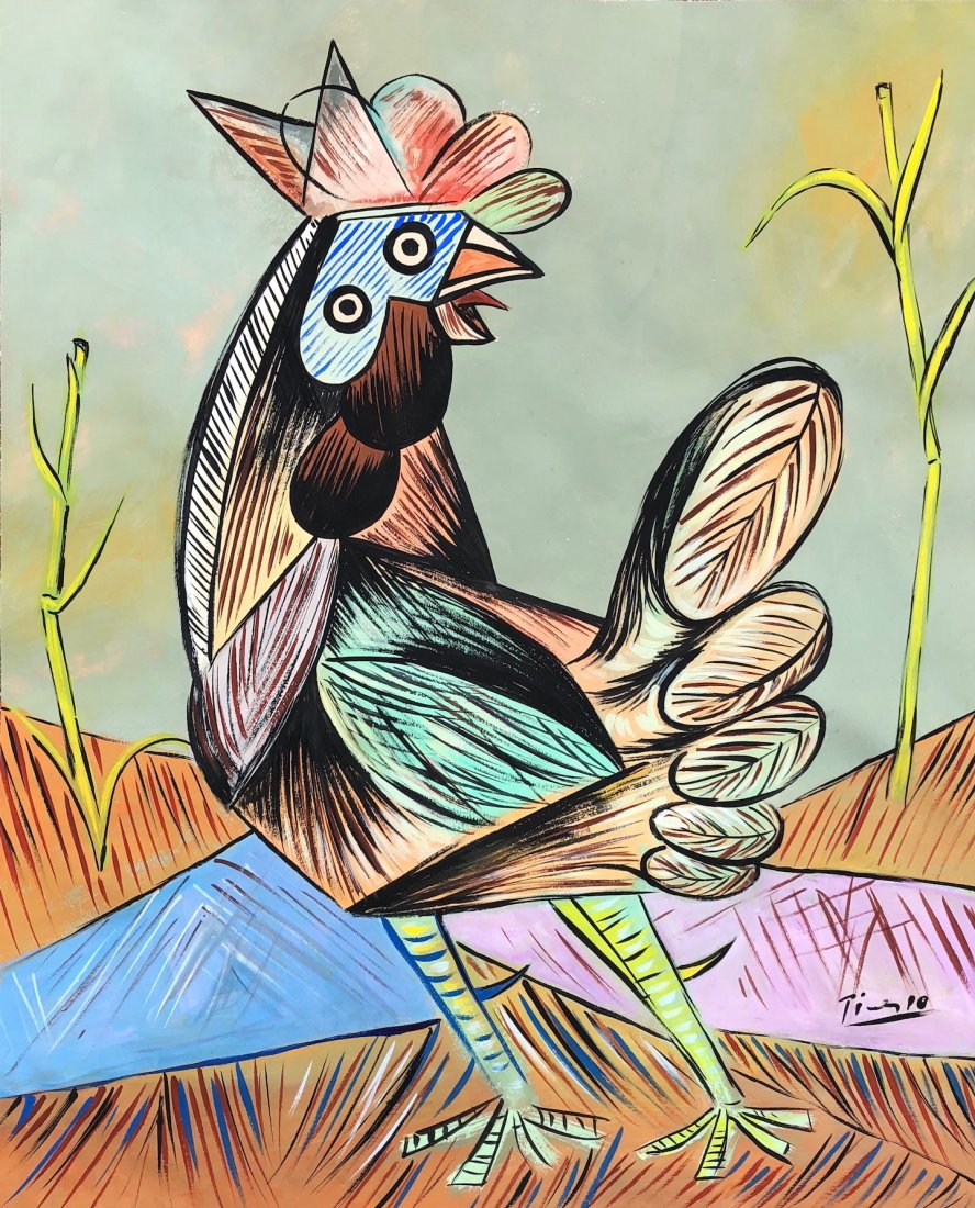 Pablo Picasso (Gouache on Paper)