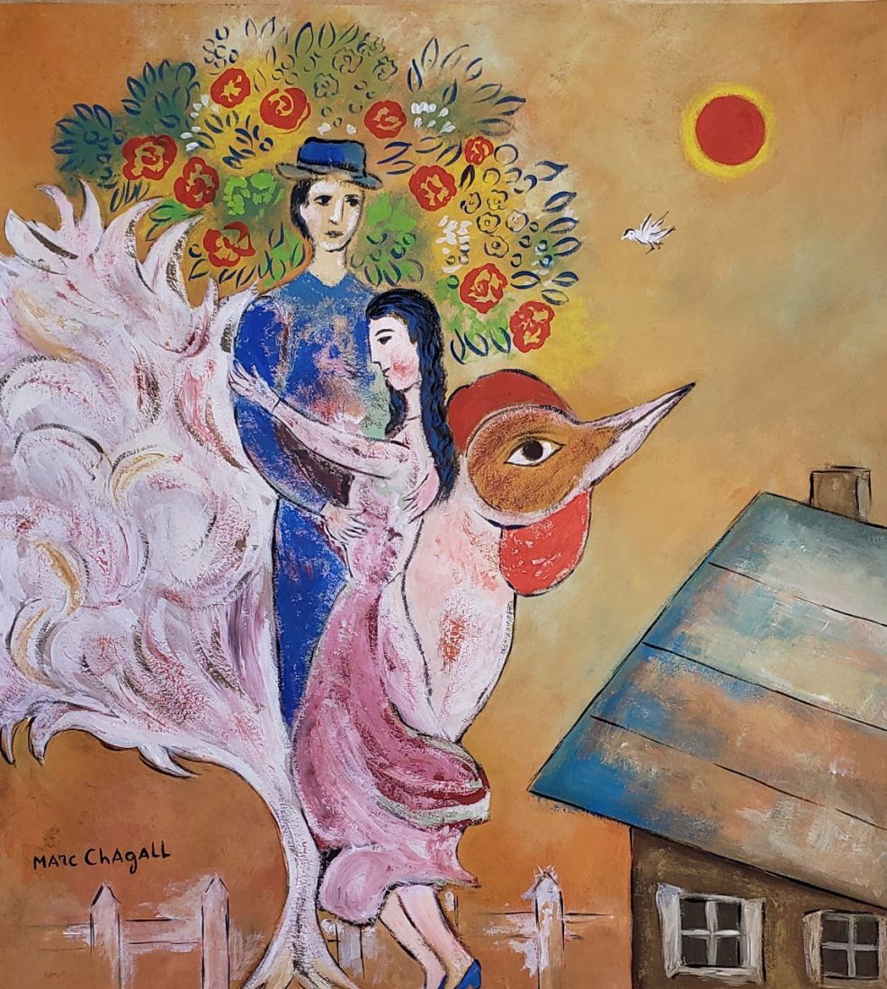 Marc Chagall (Gouache on Paper )