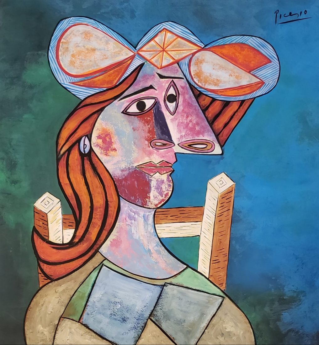 Spanish Cubist Painting (Gouache on paper)