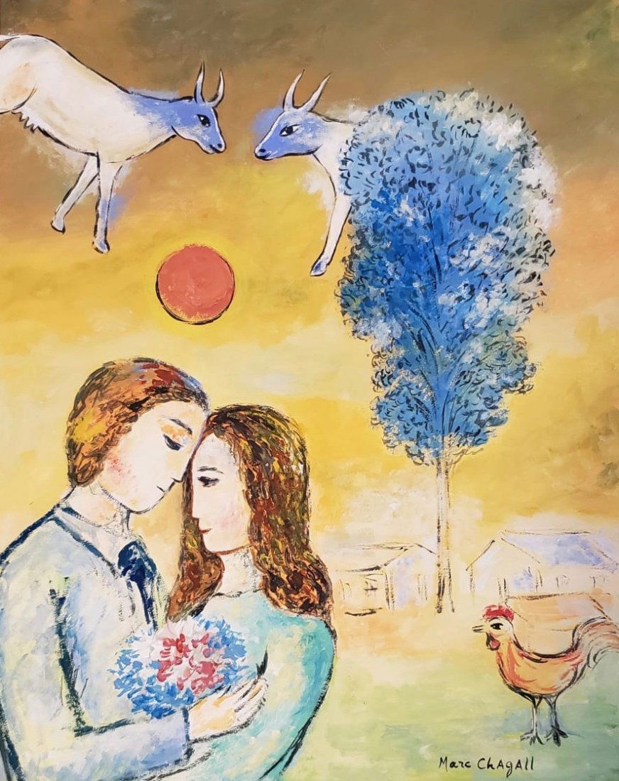 Marc Chagall (Gouache on Paper )