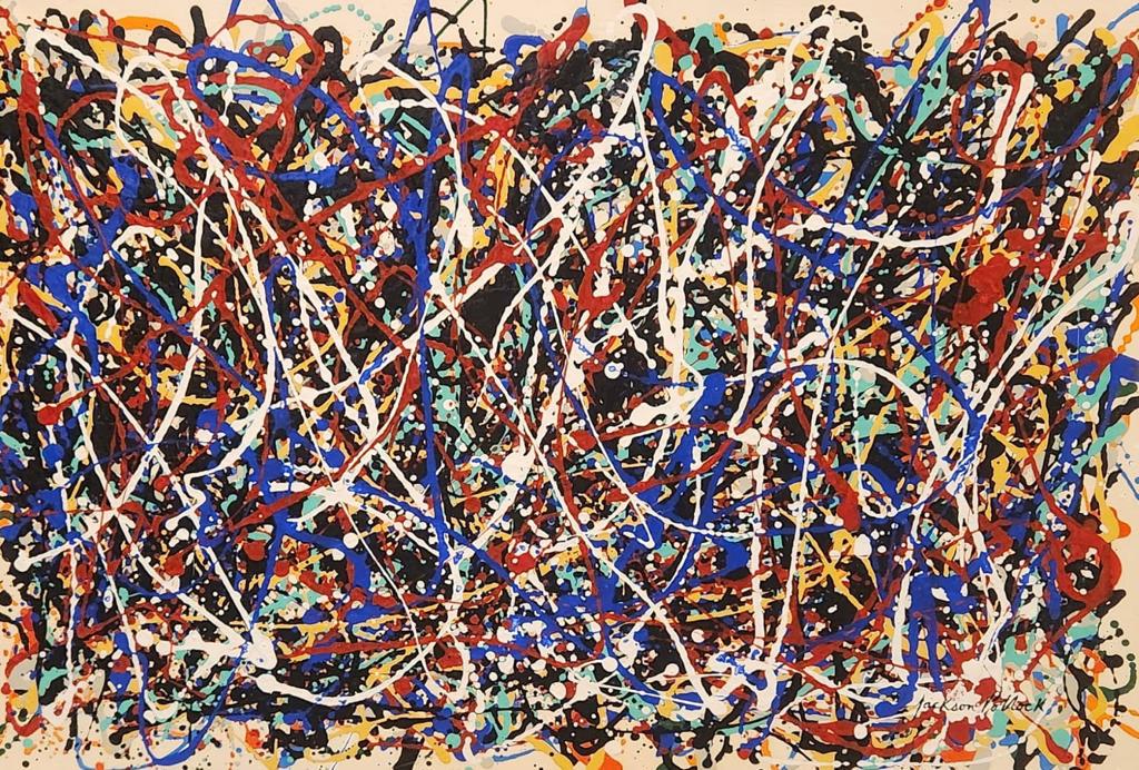 Jackson Pollock American 1912 1956 (red White And Black Oil On Canvas ...