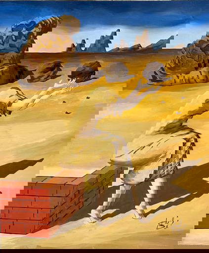 Salvador Dali Spanish 1904 1989 ( Gouache On Paperpainting ) Style Of