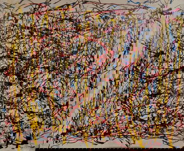 Jackson Pollock American Oil On Canvas Painting Appraisal Rothko Kline Era.