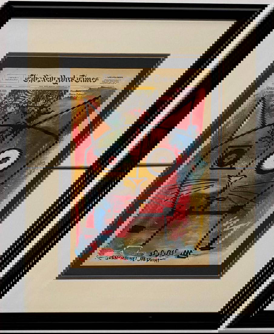 Jean Michel Basquiat Abstract In The Style Of. Andy Warhol And Haring ...