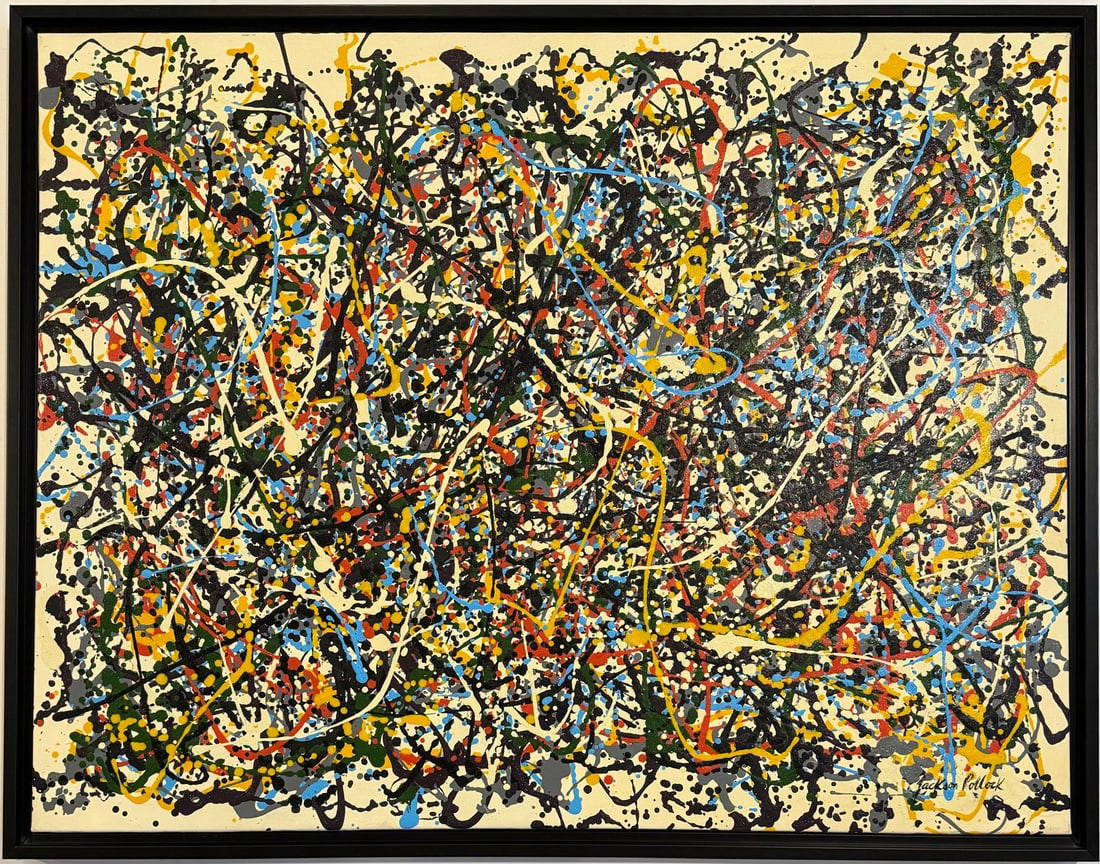Jackson Pollock American Oil On Canvas Painting In The Style Of. Rothko ...