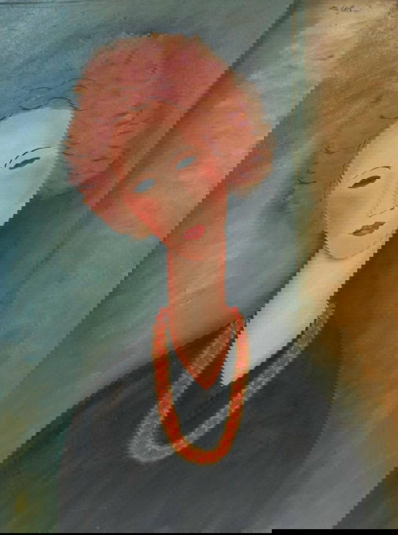 Amedeo Modigliani 1884 - 1920 Italian Oil On Canvas In The Style Of ...