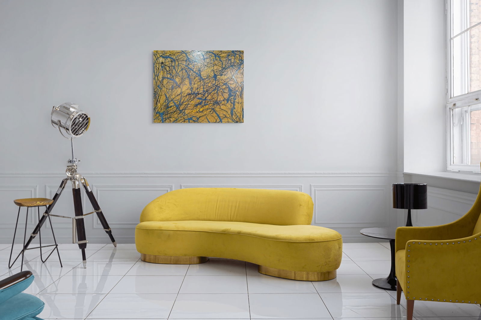 Jackson Pollock American Oil On Canvas Painting In The Style Of. Rothko ...