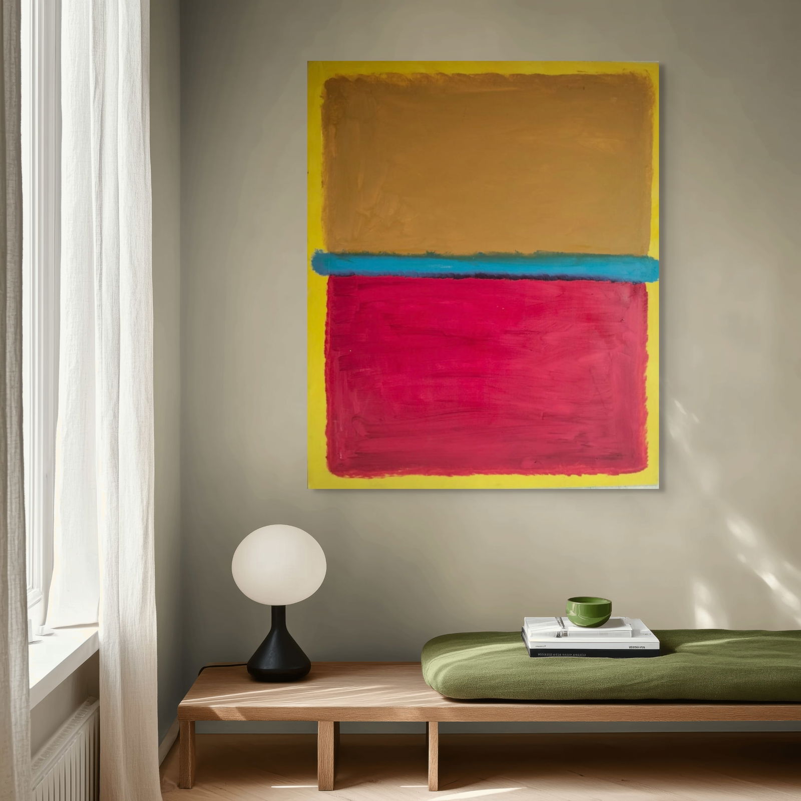 Mark Rothko Russian 1903 - 1970 Oil On Canvas Painting In The Style Of ...
