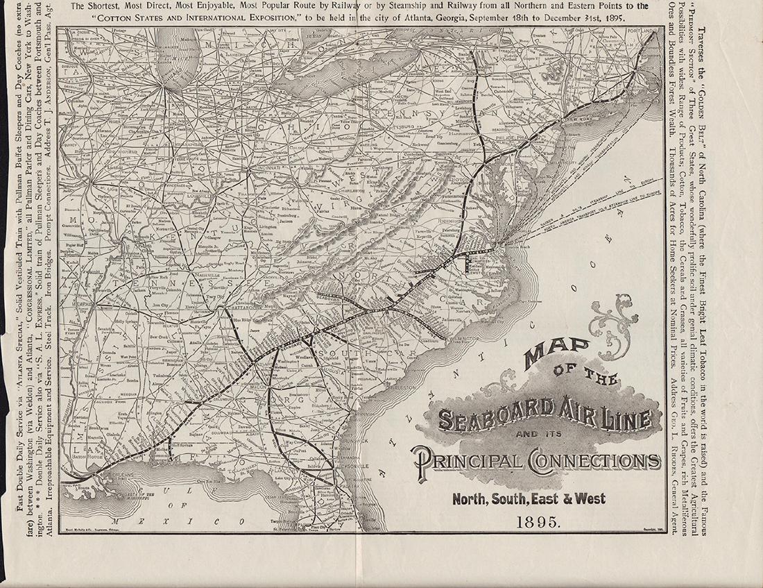 Map of the Seaboard Air Line, 1895 - Apr 09, 2017 | Jasper52 in NY