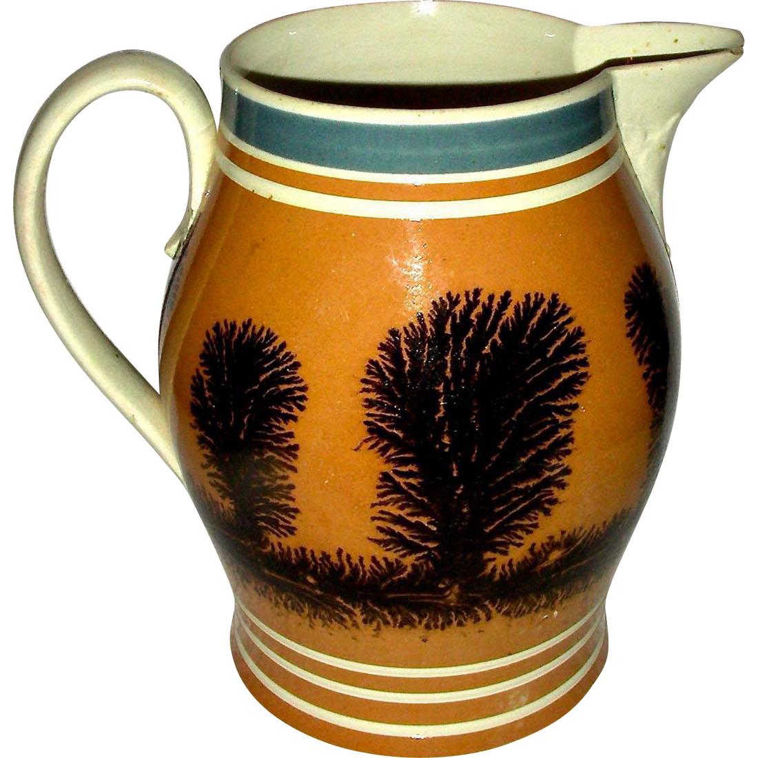 Seaweed Decorated (Dendritic) Mocha Ware Pitcher, 1850 - May 14, 2017 ...