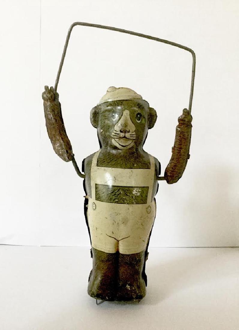 Tin Bear Jumping Rope Wind Up Toy