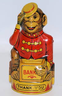 Chein Monkey Coin Bank