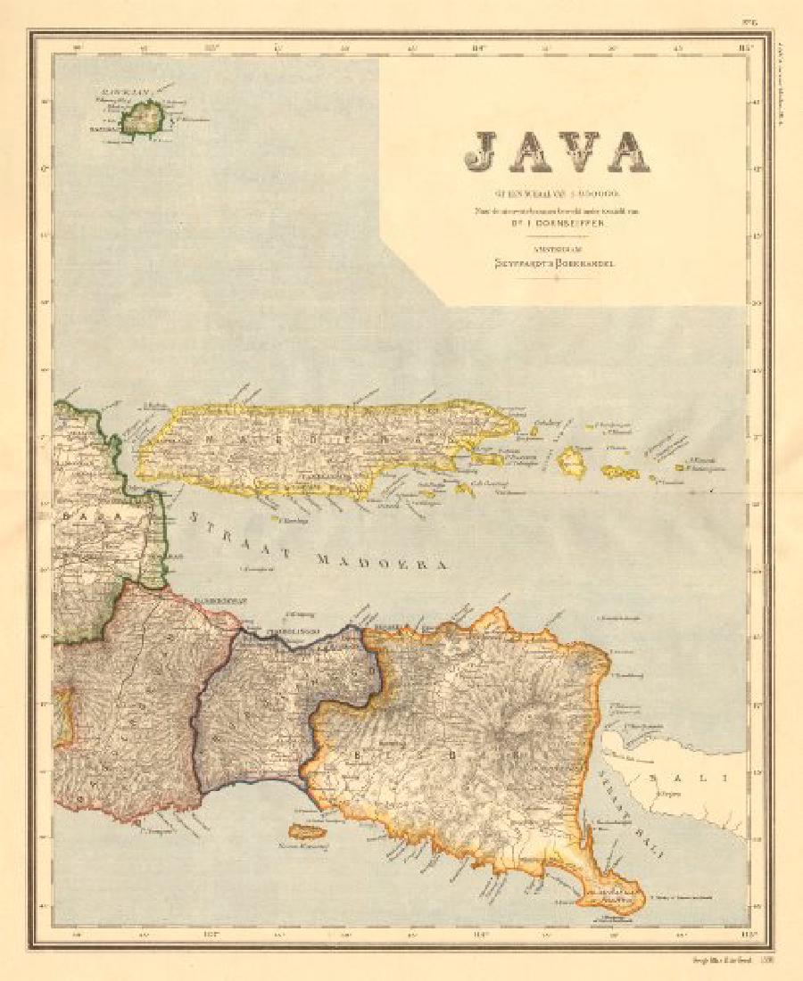 Dornseiffen: Map of Dutch East Indies, 1892