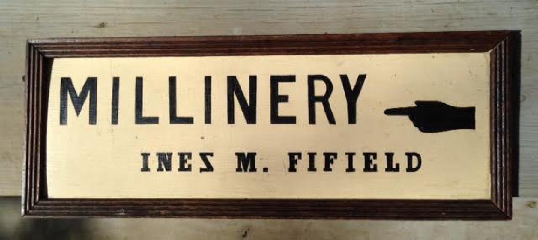 Millinery Trade Sign