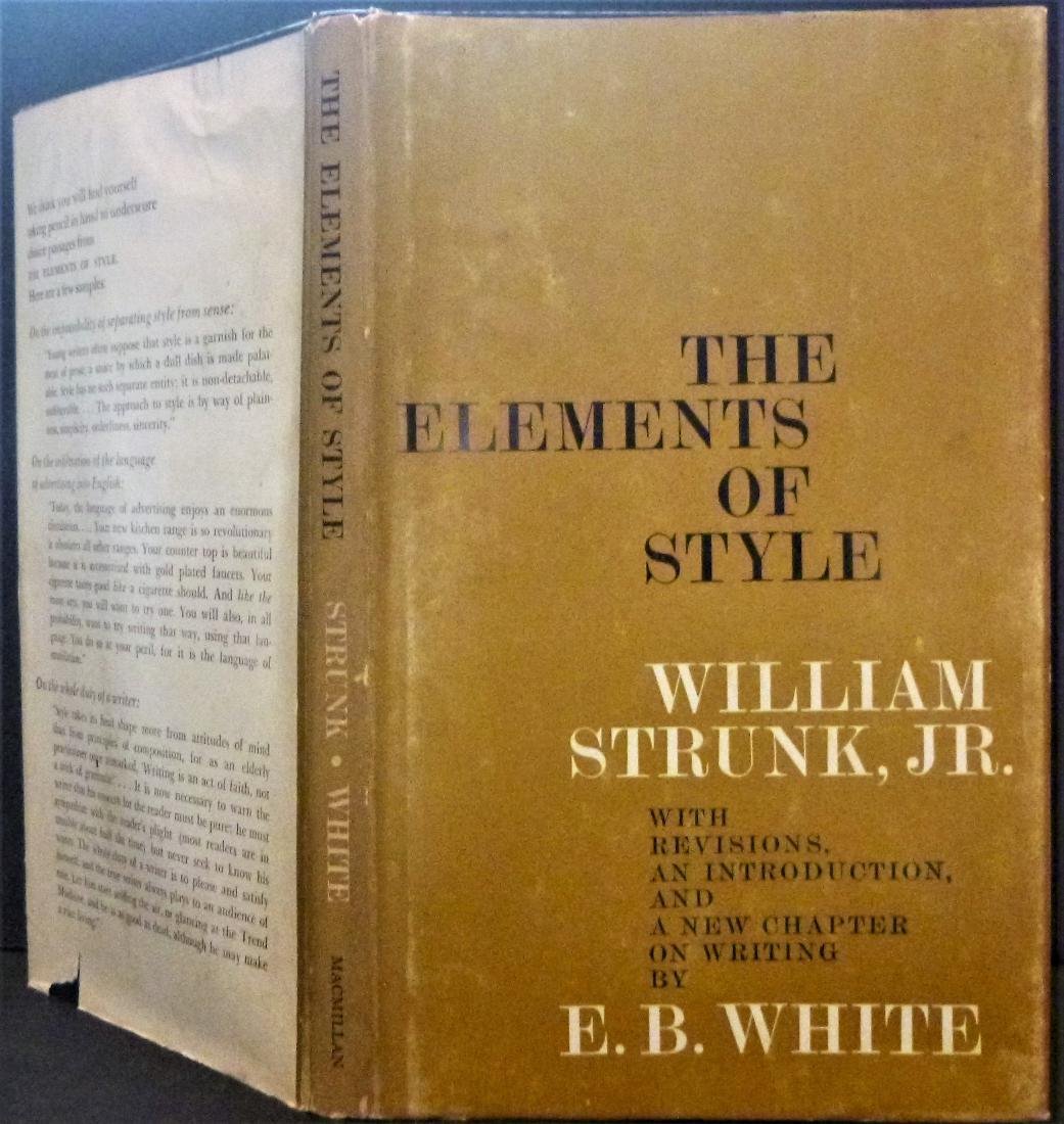 Strunk & E.b. White The Elements Of Style 1959 1st Ed