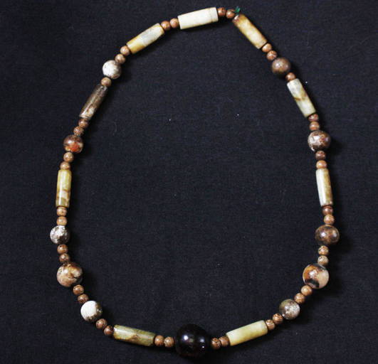 Han Dynasty Necklace W Green Jade Beads