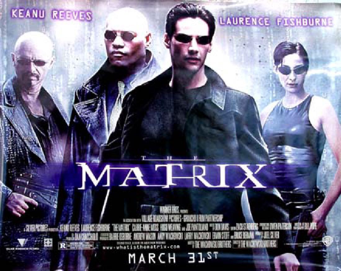 Matrix (1999) - (Keanu Reeves) subway advance poster