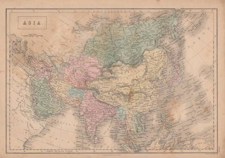 Map Of Asia. 1854.