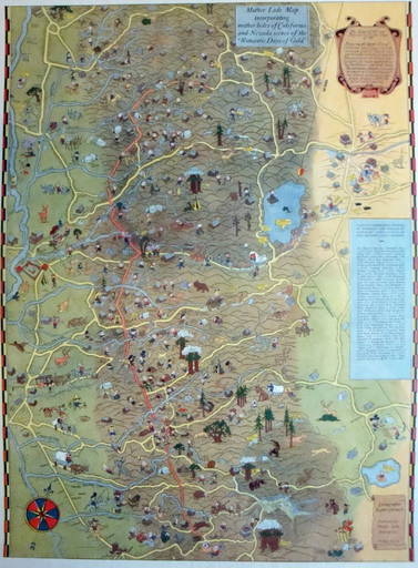 Mother Lode Map Of California & Nevada, 1931