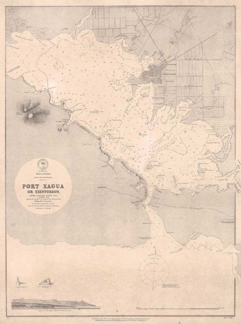 Map of Port Xagua Or Cienfuegos, 1884