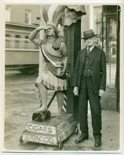 1930 Tobacco Store Indian Ad, Manley Cigar Tacoma Wa