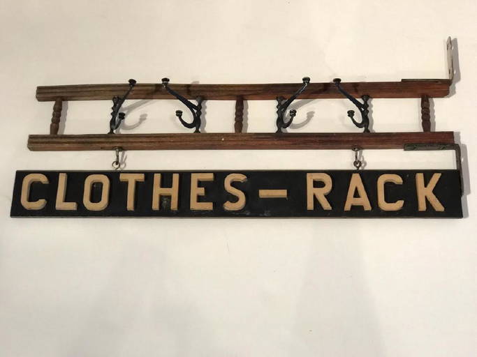 Clothes Rack Sign Early 20th Century