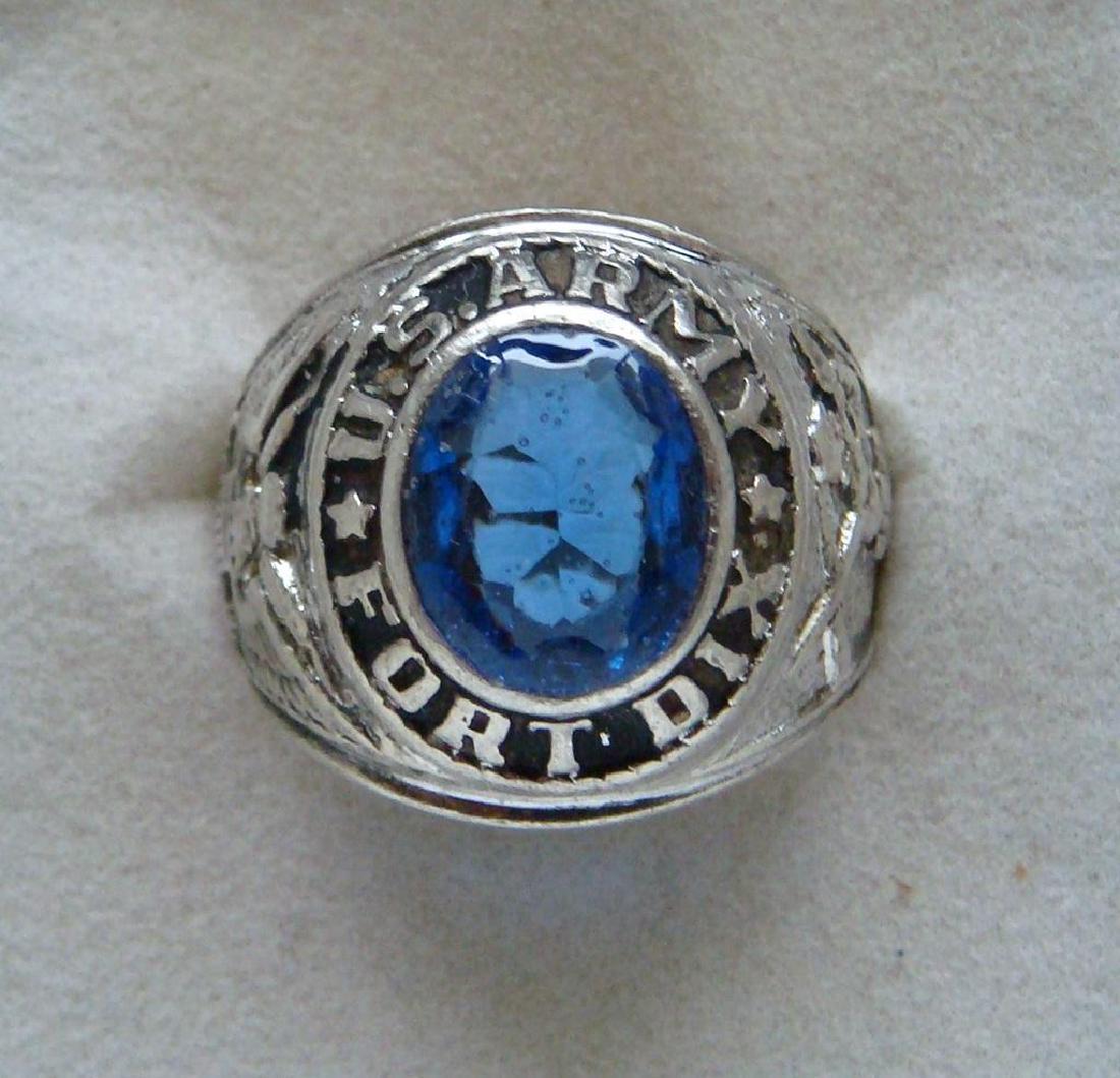 Vintage U.s Army Fort Dix Military Men's Class Ring
