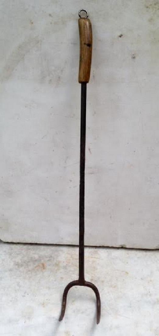 19th C American Hand Forged Fork with Bone Handle