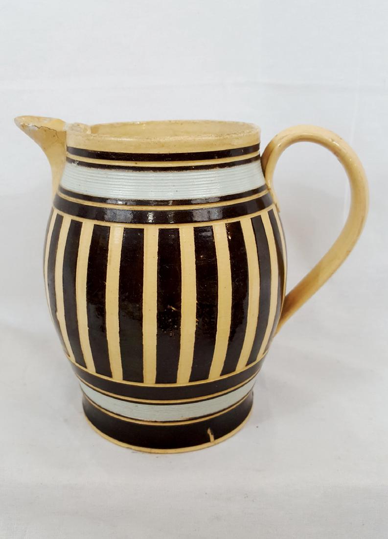 English Mocha Ware Pitcher Ca 1800