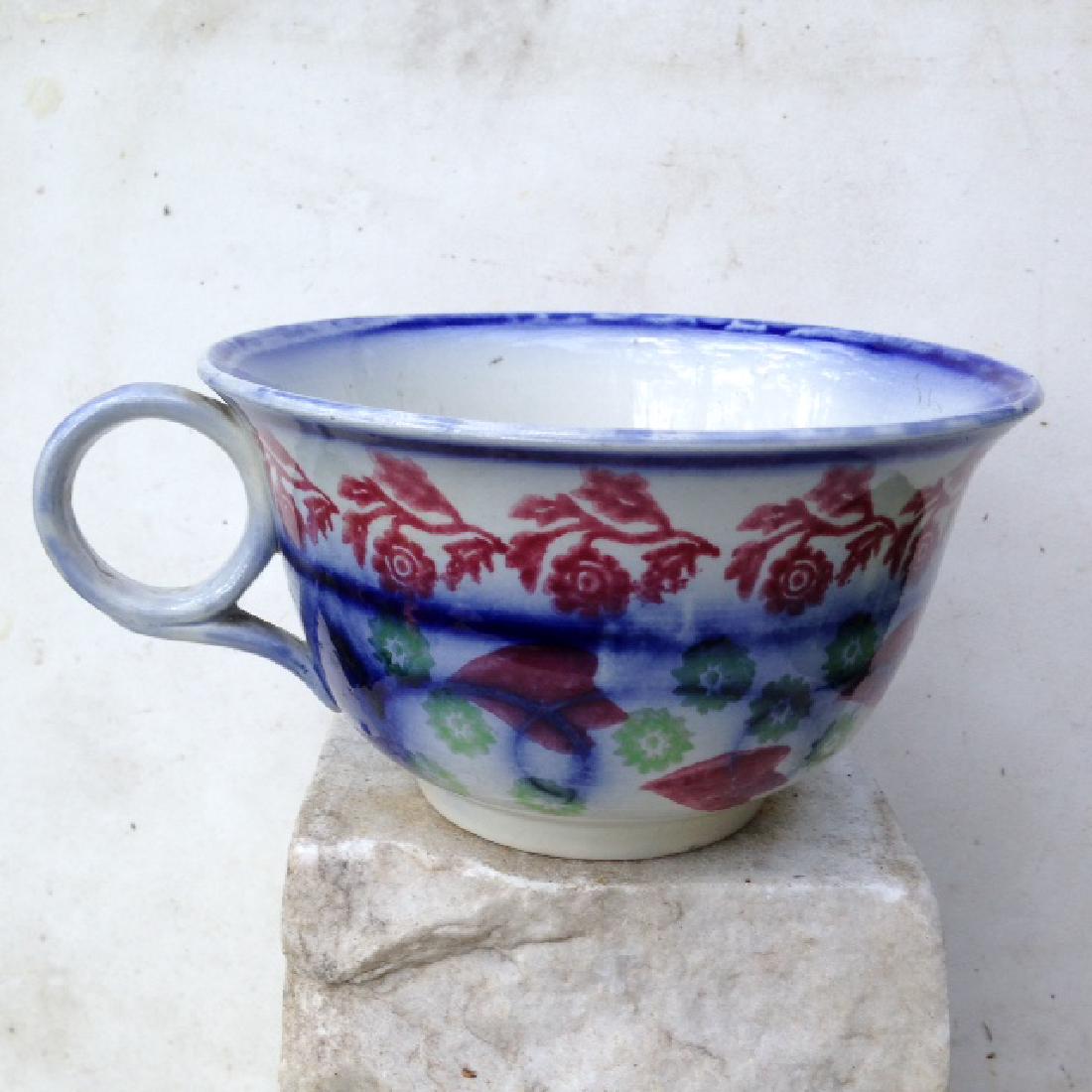 Antique 19th Century Oversized Stick Spatter Cup