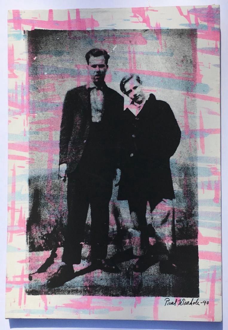Vintage 1990 Paul Warhola Andy Warhol Brothers, Signed