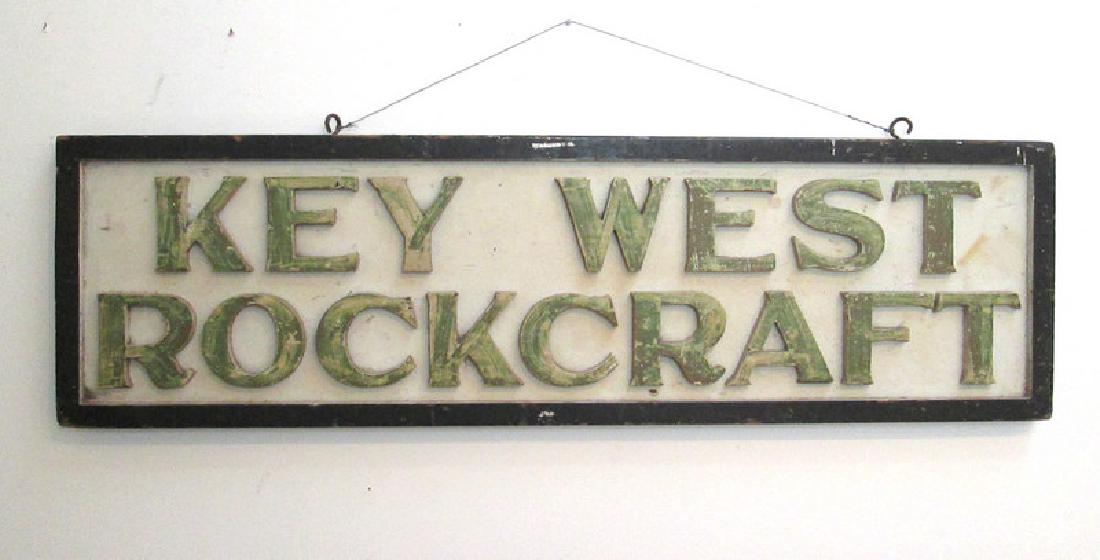 Carved & Painted Key West Trade Sign