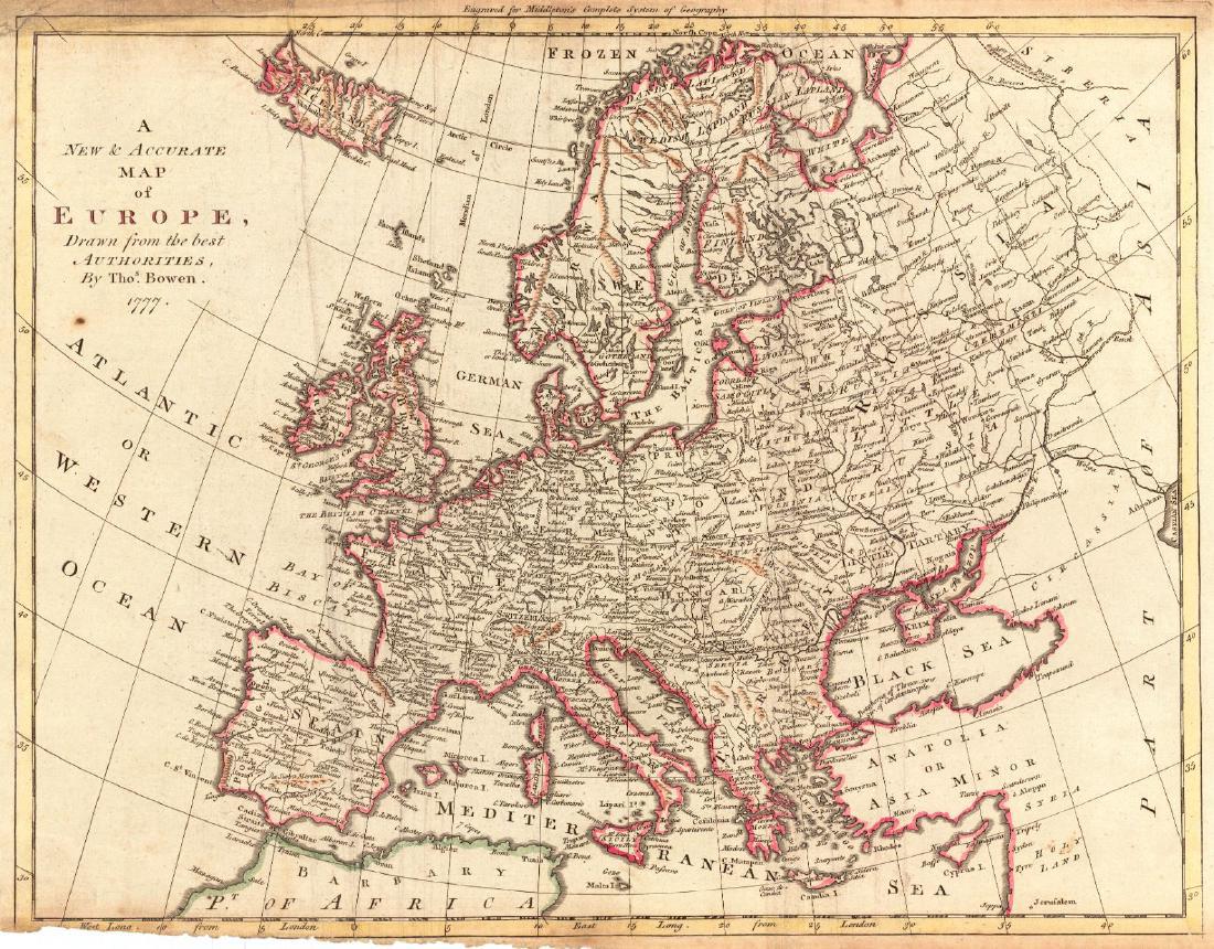 Bowen: Antique Map of Europe, 1778