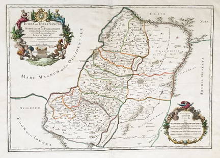 Jaillot's Map Of The Holy Land, 1709