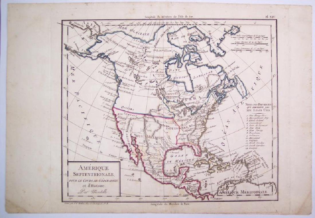 Tardieu: Antique Map of North America, 1791