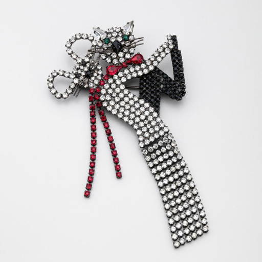 Vintage Butler & Wilson Dancing Cat & Mouse Brooch